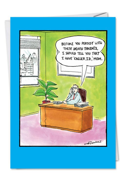 Caller ID: Funny Birthday Printed Card