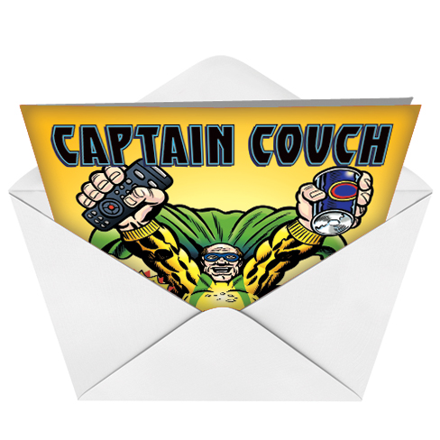 Captain Couch Funny Father's Day Greeting Card