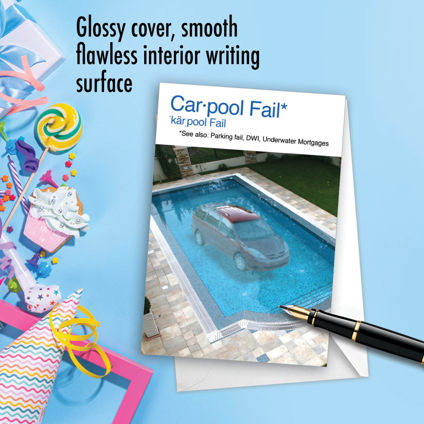 CarPool Fail: Humor Birthday Greeting Card