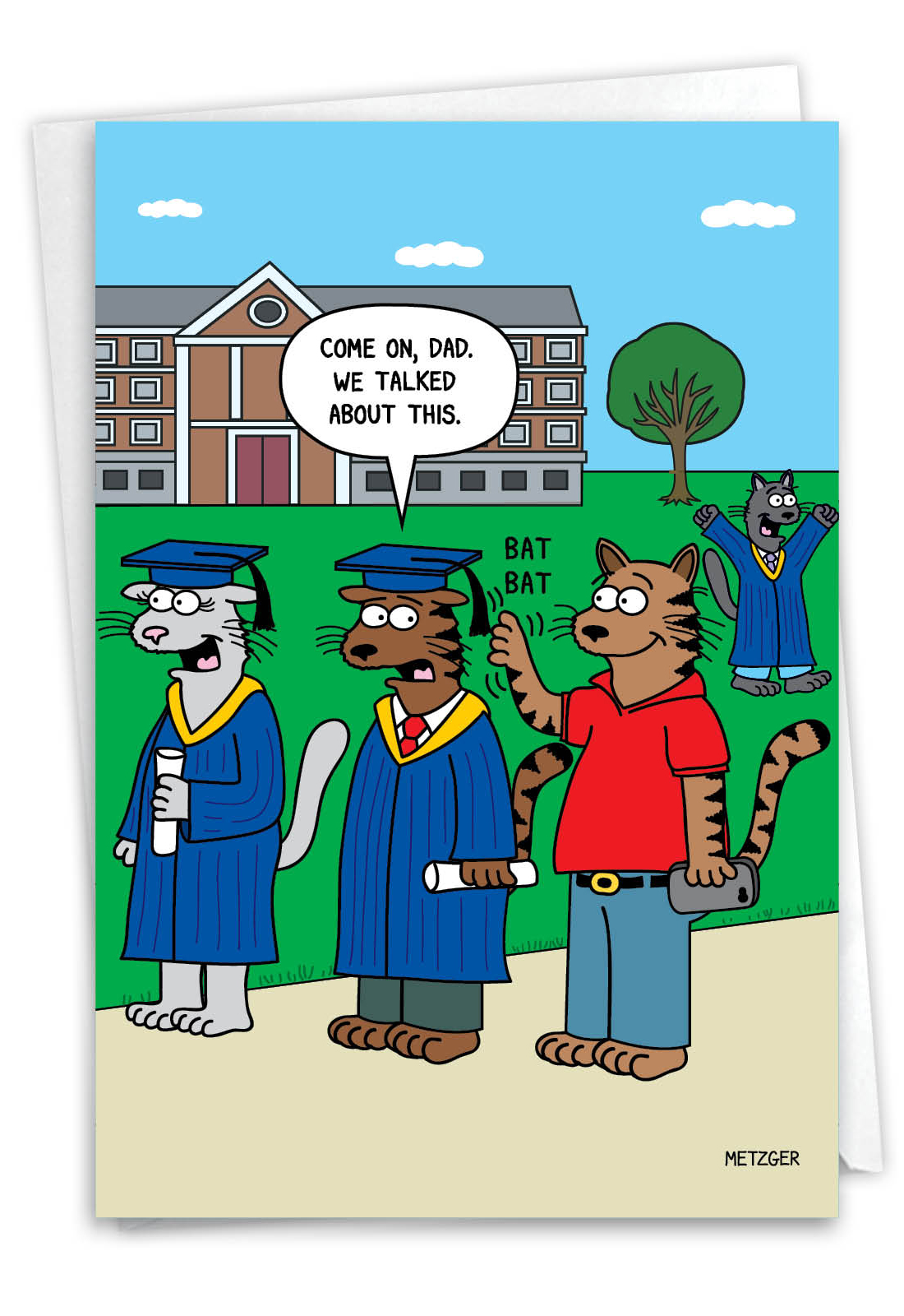 Cat Grad: Humor Graduation Greeting Card