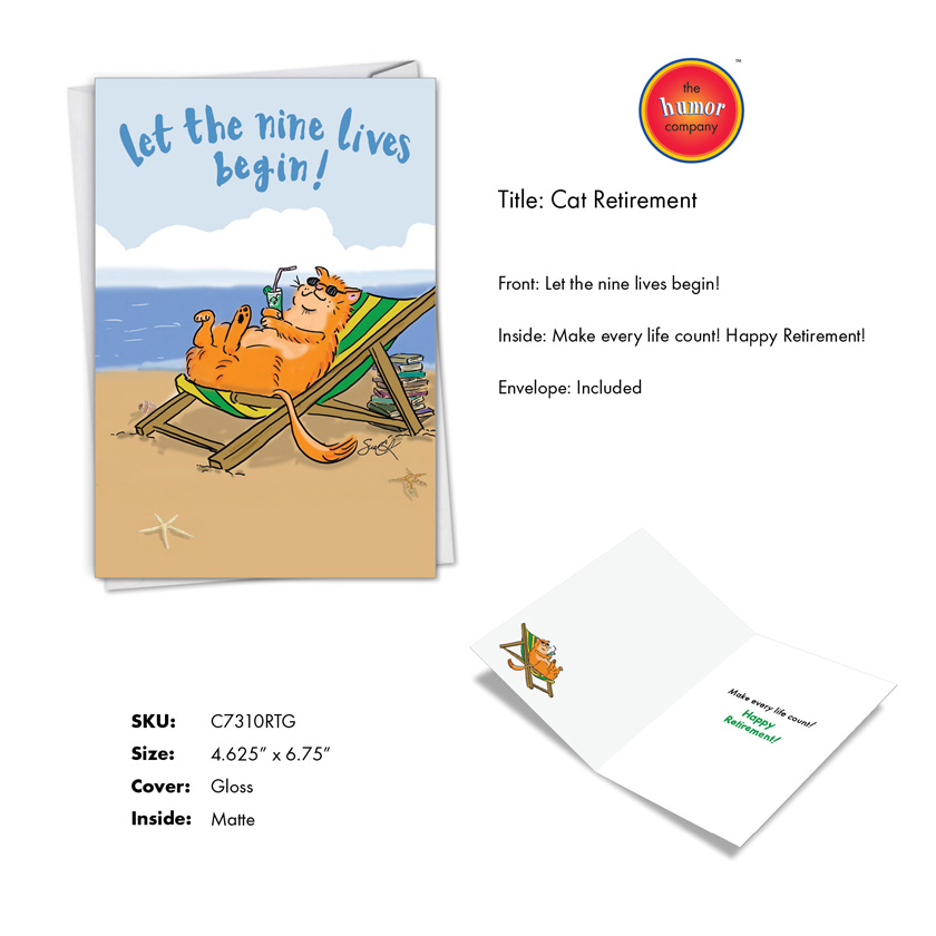 Cat Retirement: Hysterical Retirement Greeting Card