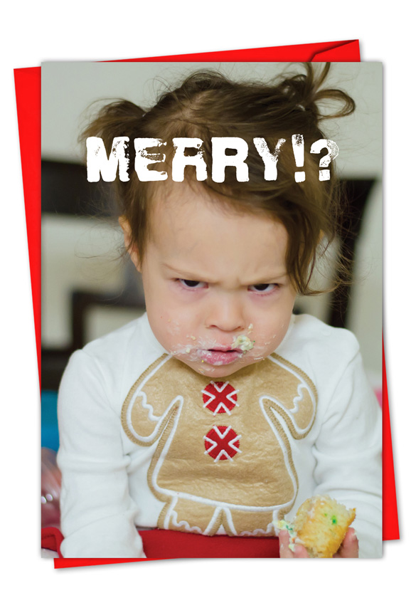 Christmas Mess Red Rocket Seasons Greetings Paper Card