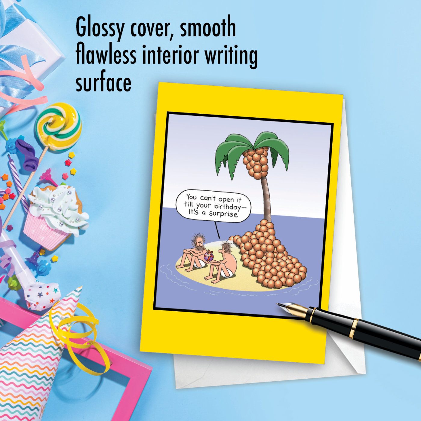 Coconut Surprise: Funny Birthday Paper Card