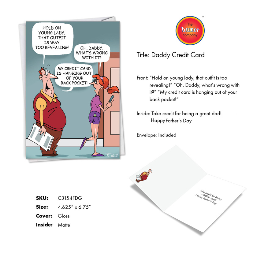 Daddy Credit Card: Hilarious Father's Day Printed Card