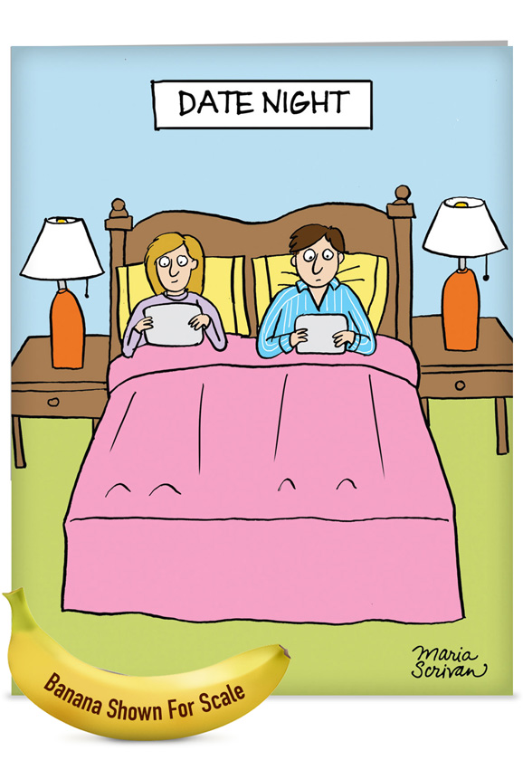 Date Night Cartoons Anniversary Greeting Card Maria Scrivan