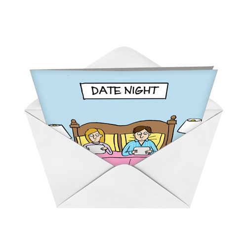 Date Night Cartoons Anniversary Greeting Card Maria Scrivan