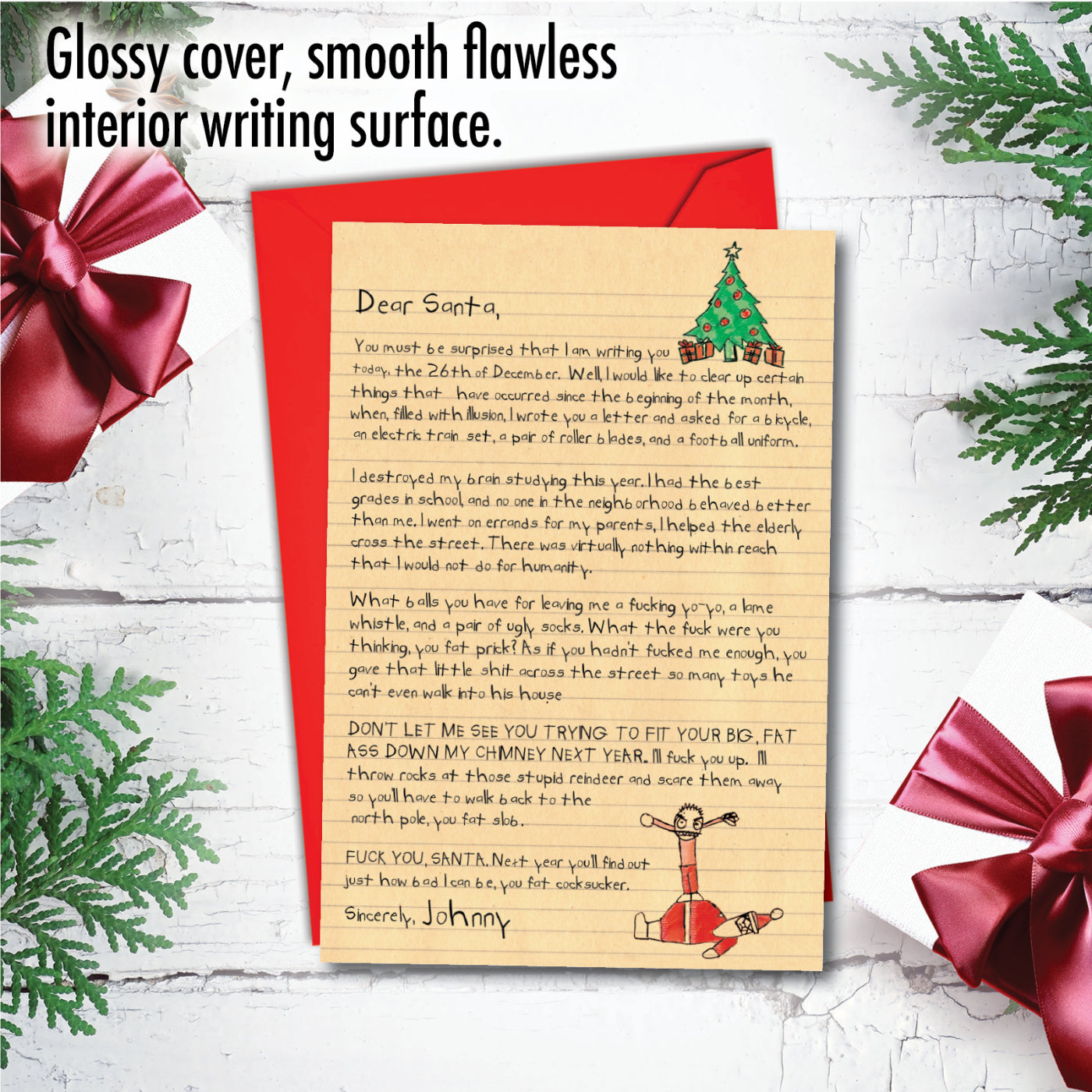 Dear Santa: Funny Christmas Greeting Card