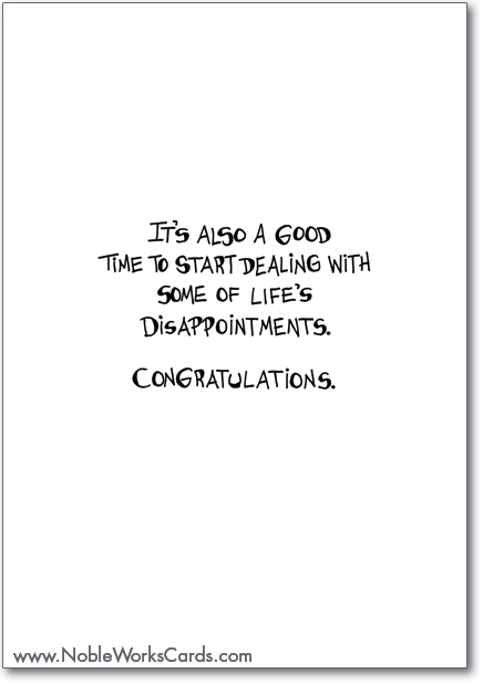 Life's Disappointments Humorous Graduation Card