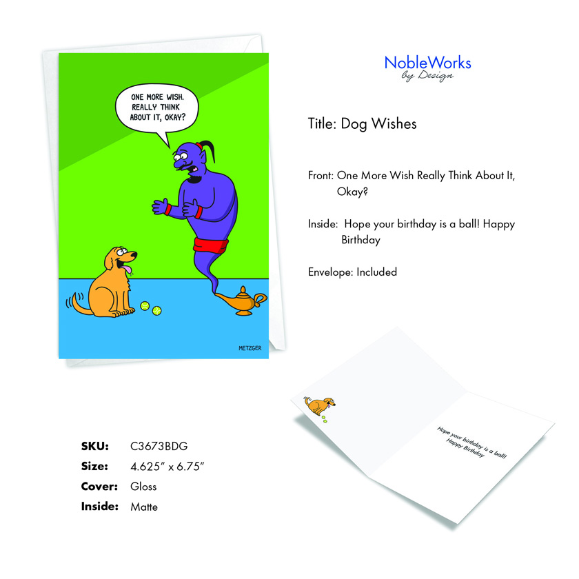 Dog Wishes - Funny Birthday Card - Animals