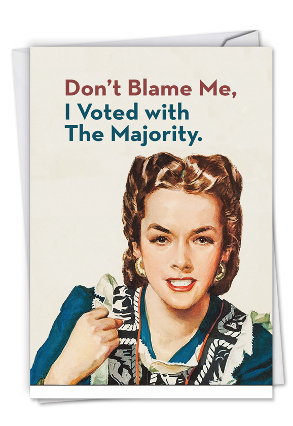 Don't Blame Me Talk Bubbles Birthday Paper Card By Ephemera