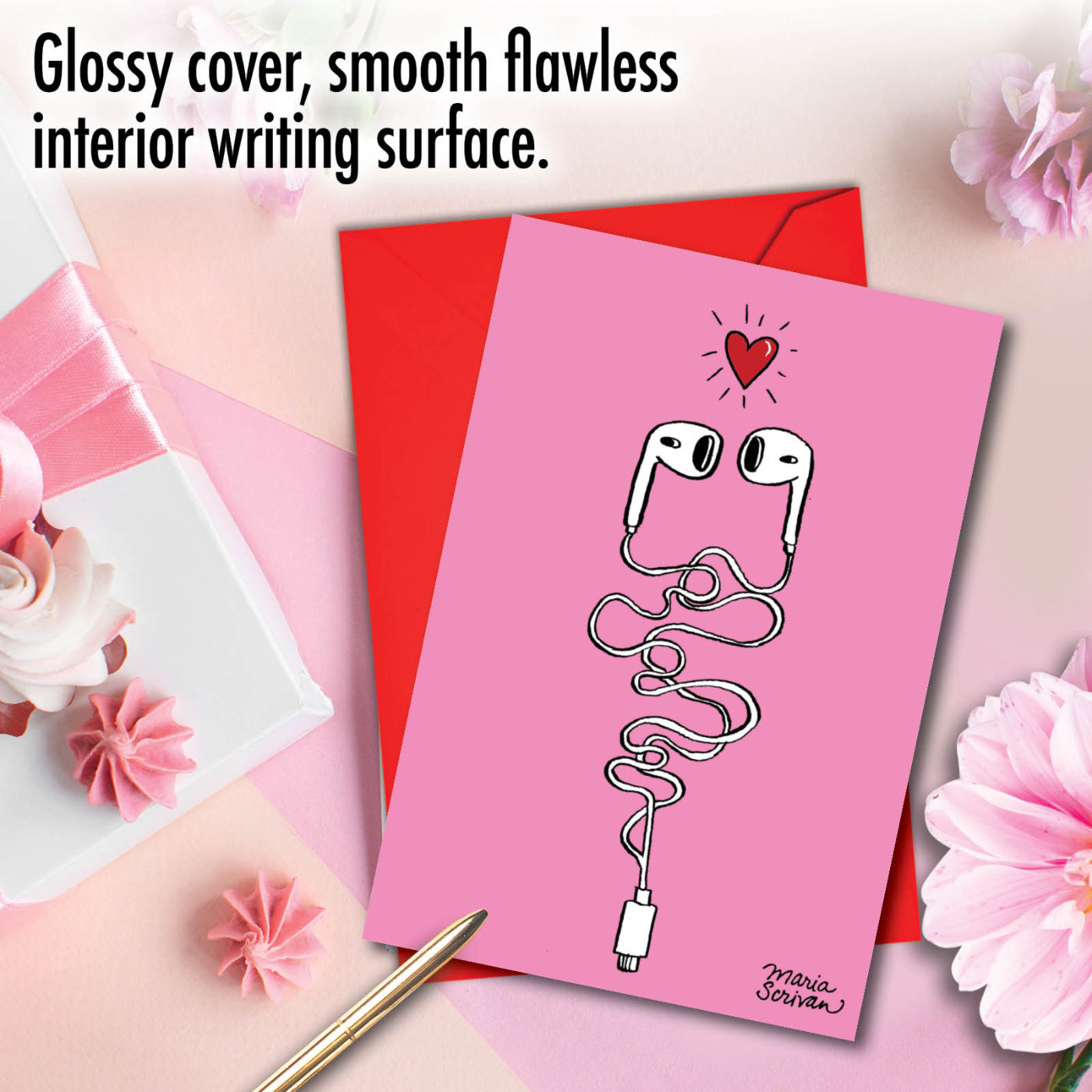 Earbuds: Funny Valentine's Day Card