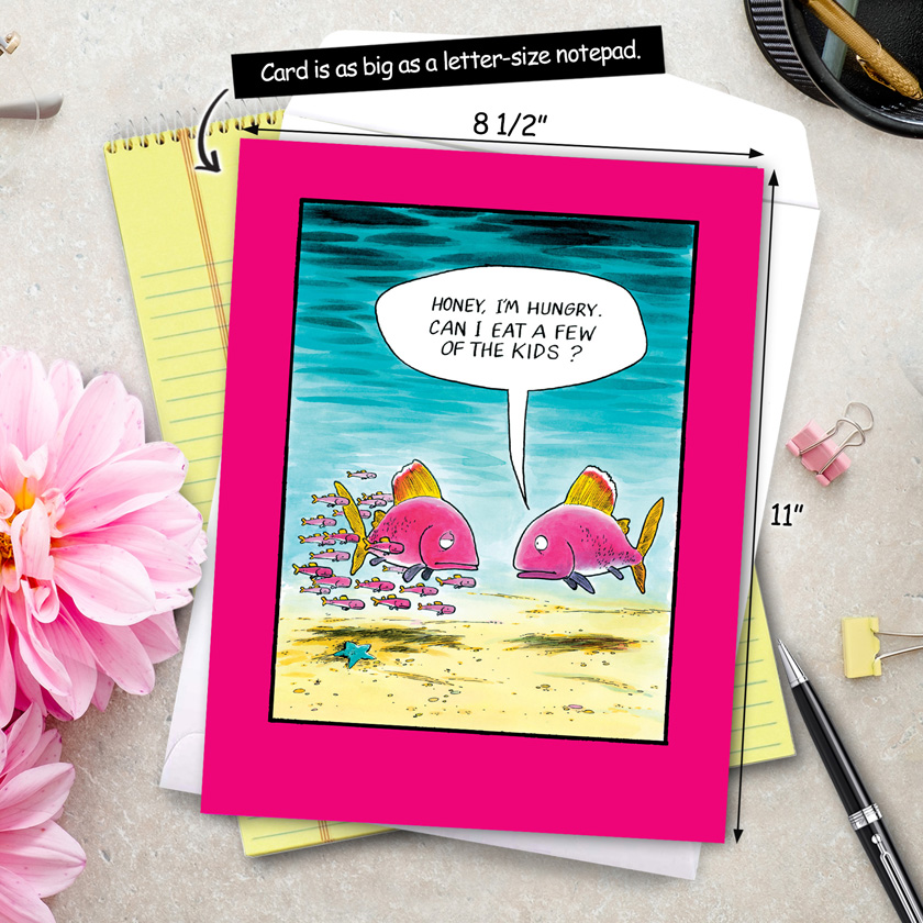Eat The Kids Cartoons Father's Day Card John Billette