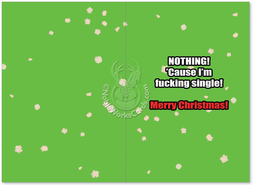 Effin Single Christmas Card – Funny Holiday Card