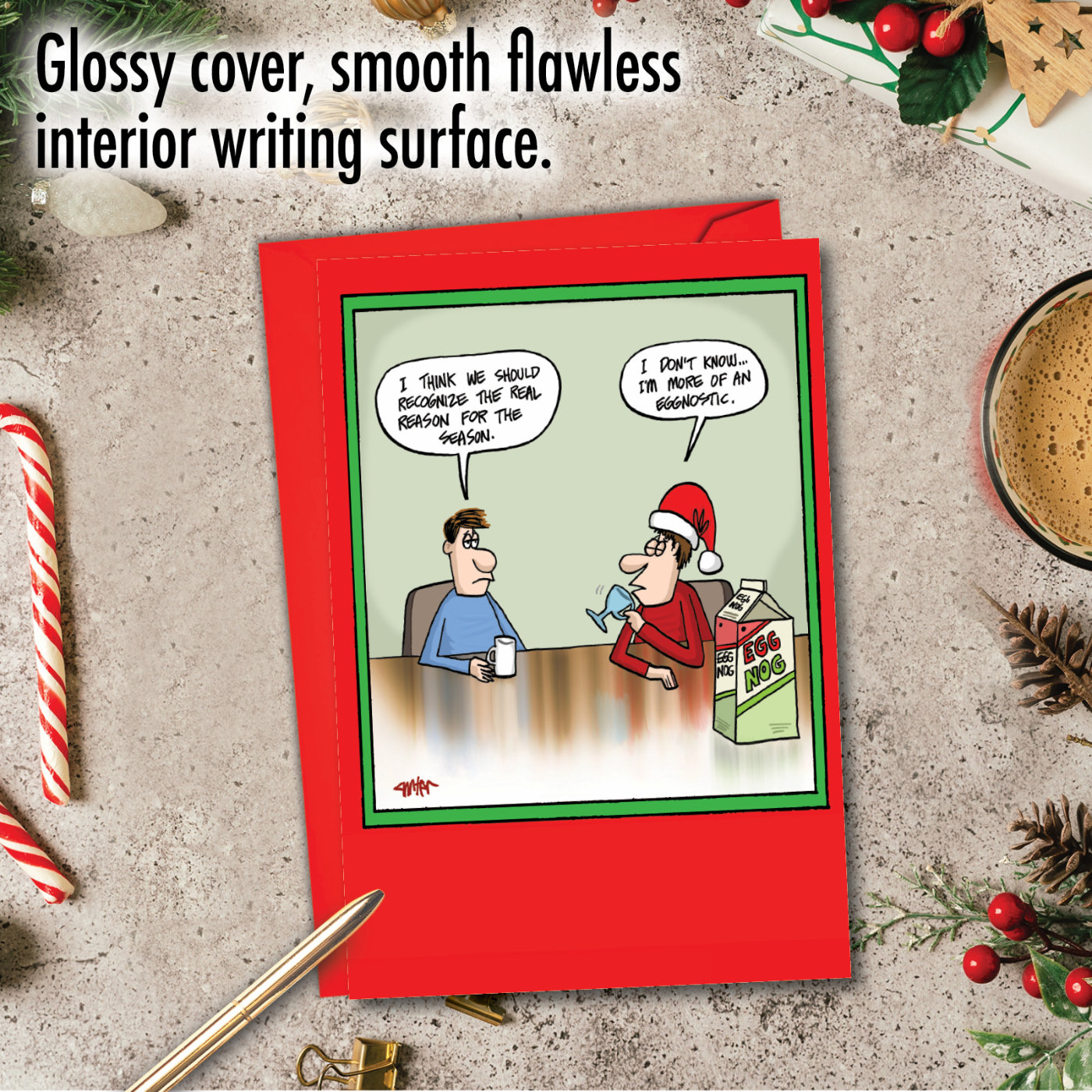 Eggnostic: Funny Christmas Card