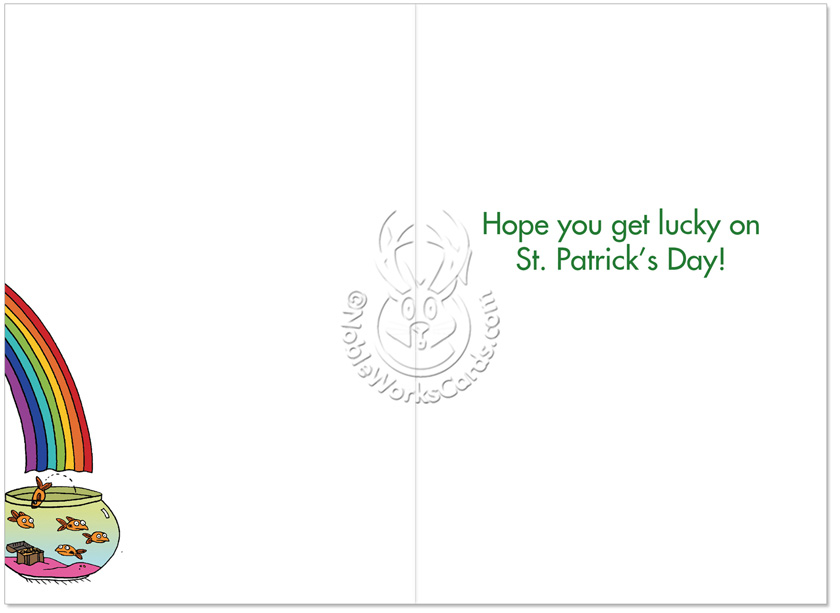 End of Rainbow Treasure: Humorous St. Patrick's Day Paper Card