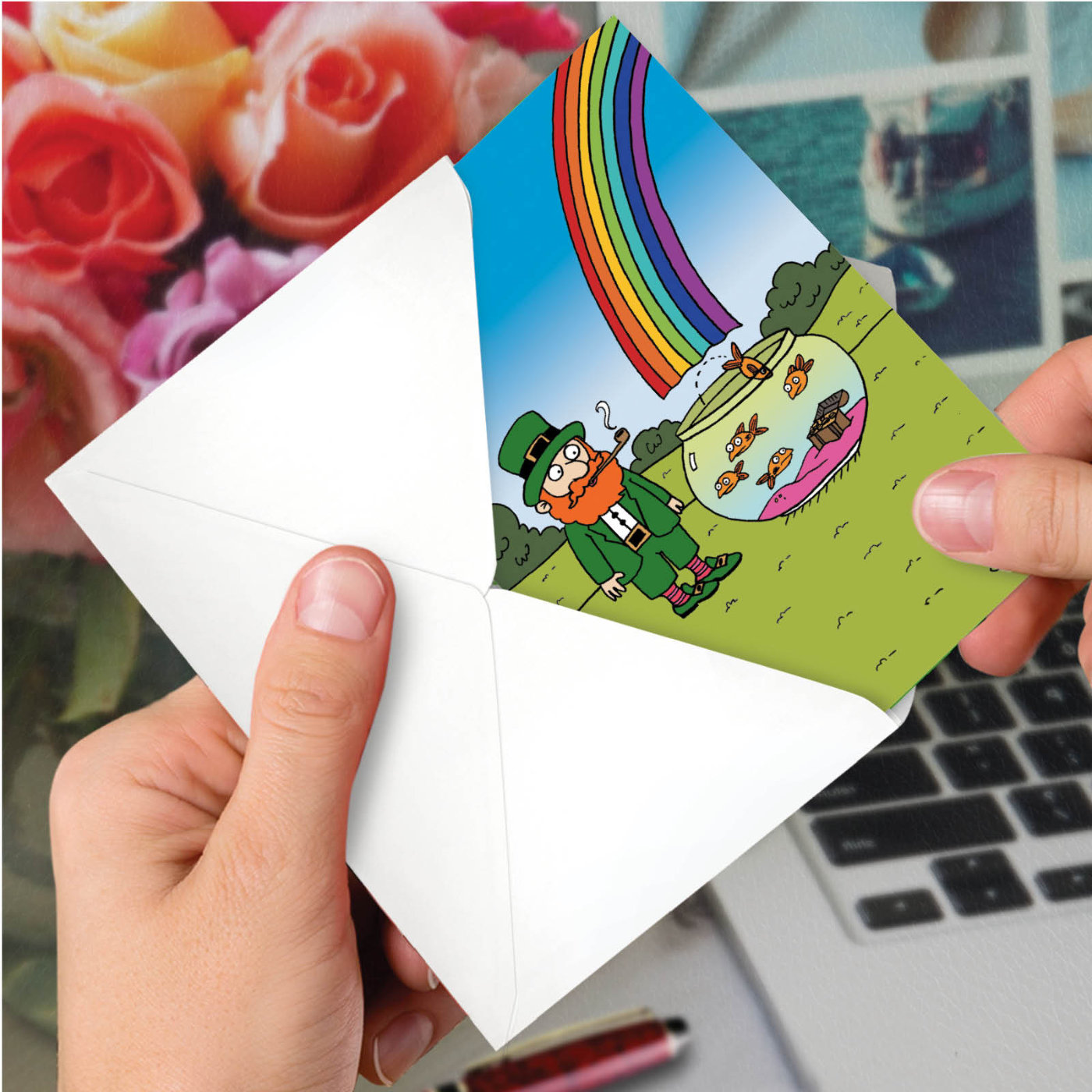 End of Rainbow Treasure: Humor St. Patrick's Day Card
