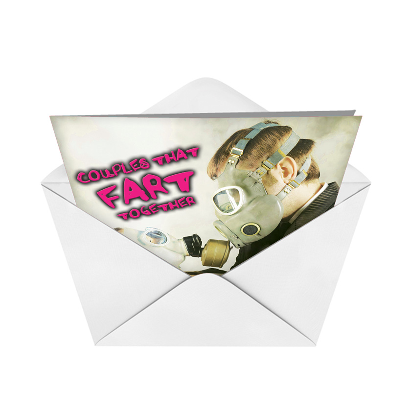 Fart Together Red Rocket Not Greeted Card