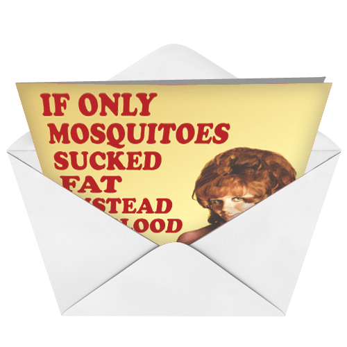 Fat Mosquitoes Funny Birthday Greeting Card
