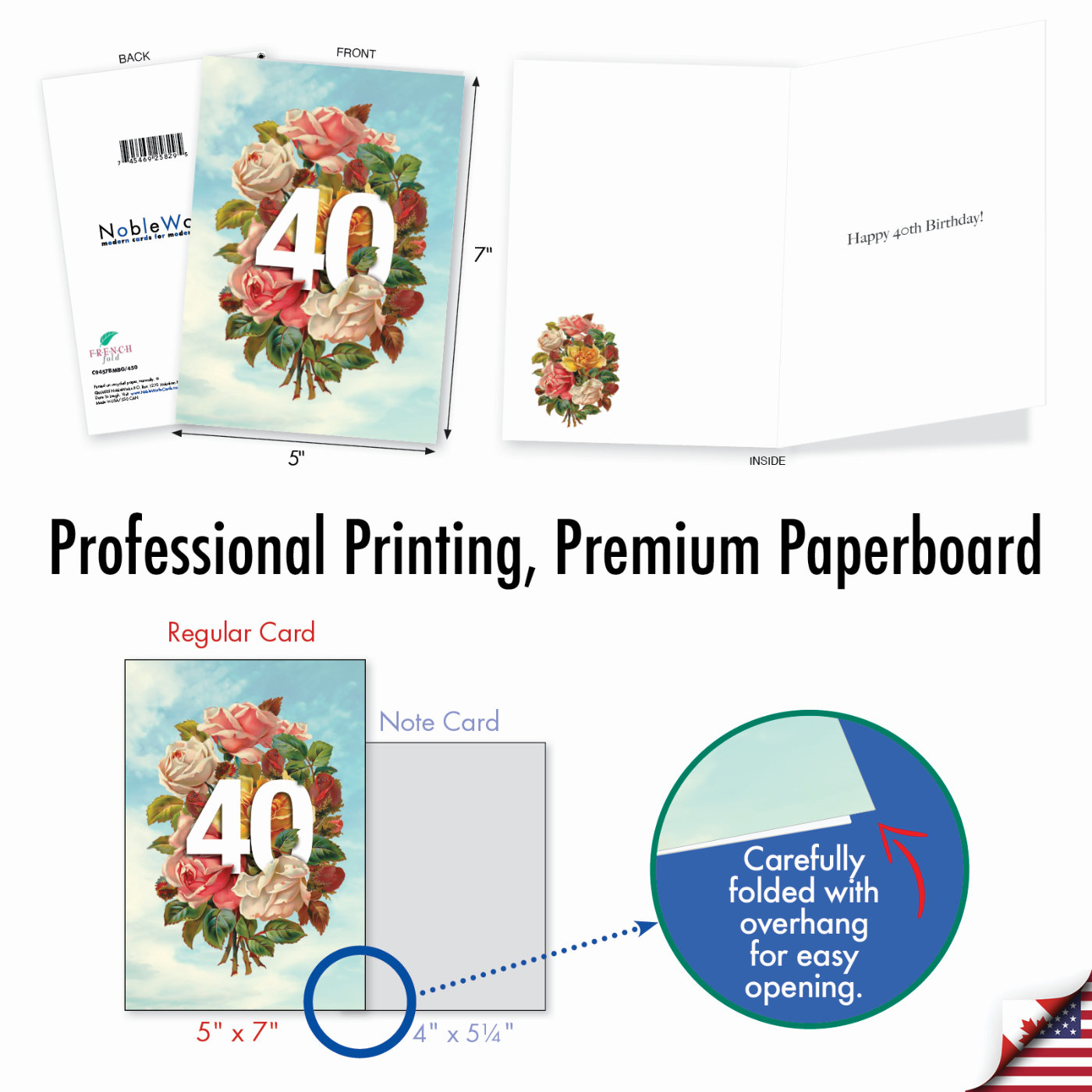 Floating Numbers - 40: Artful Milestone Birthday Greeting Card