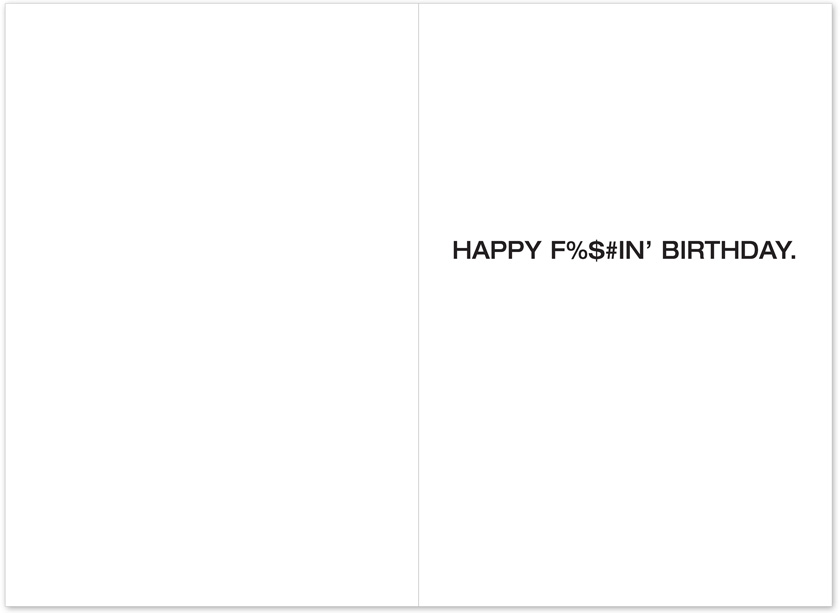 Fukitol: Humorous Birthday Jumbo Paper Greeting Card