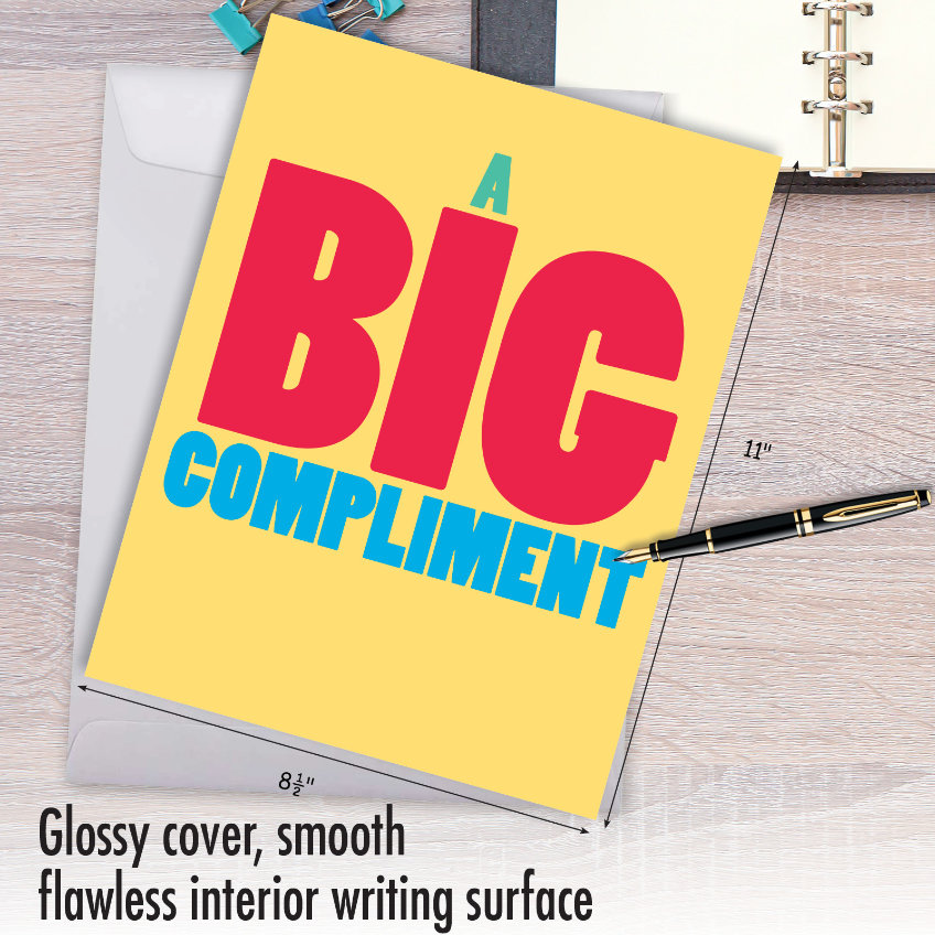 A Big Compliment: Funny Congratulations Extra Large Paper Card