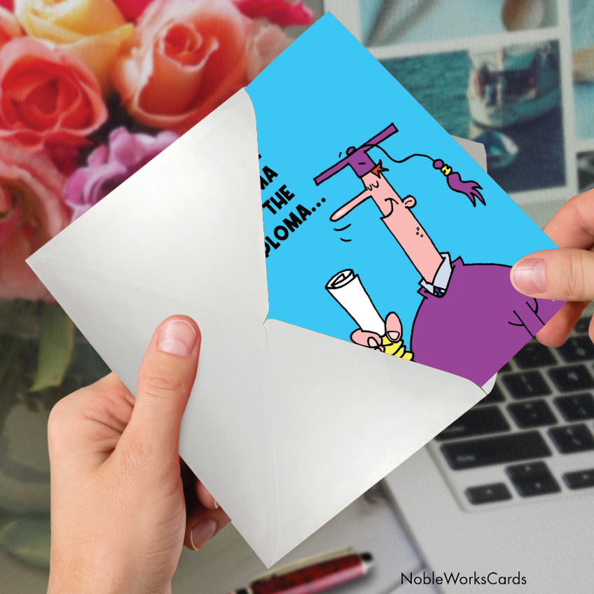 Aroma of Diploma: Funny Graduation Paper Card