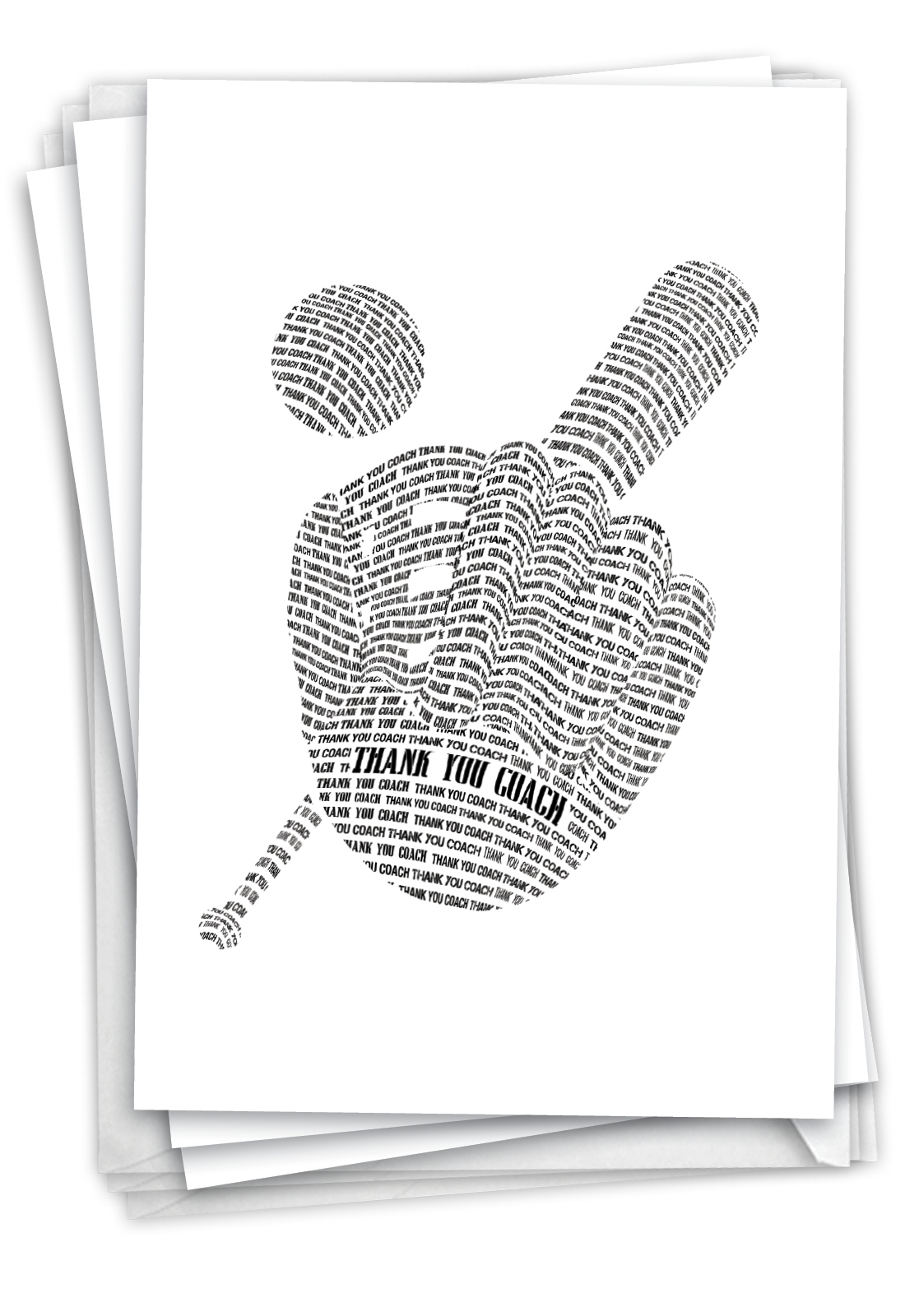 Baseball Mitt: Artistic Thank You Pack of 3 Cards