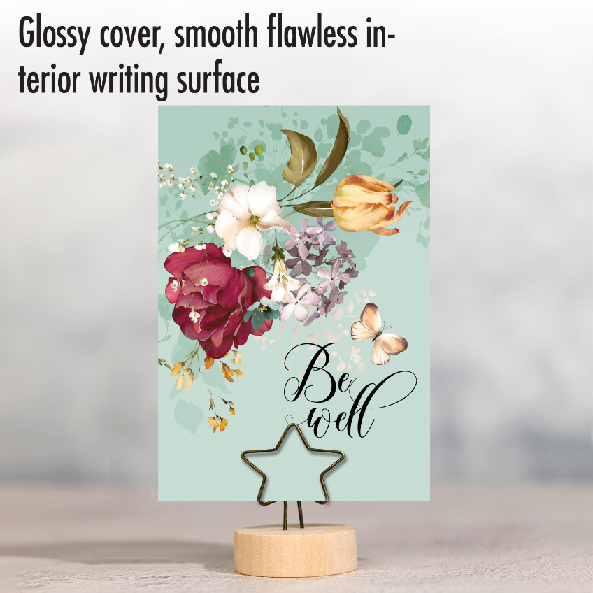 Be Well Soon - Green: Beautiful Get Well Blank Paper Greeting Card