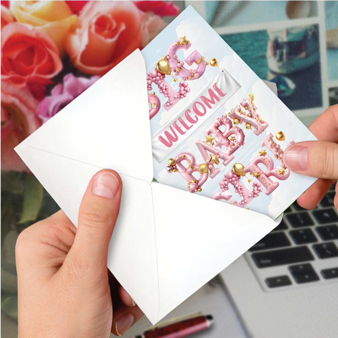 Big Girl: Artful Baby Paper Greeting Card