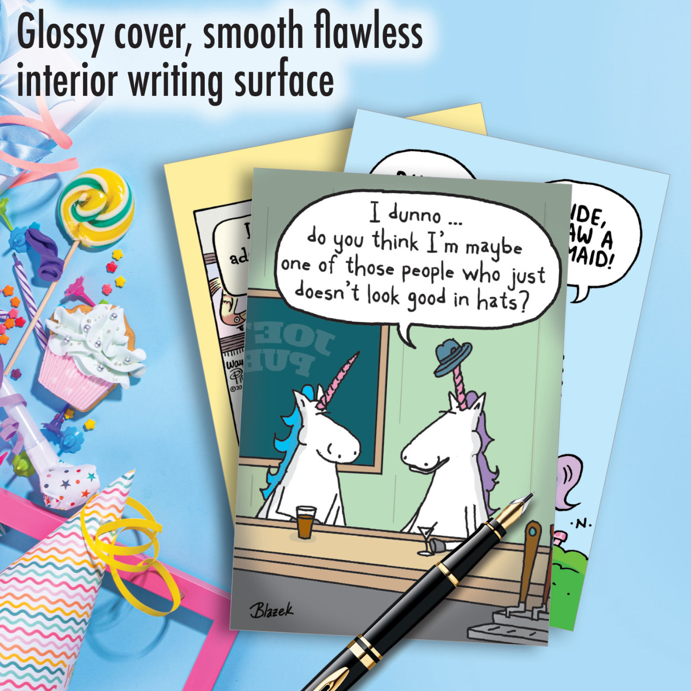Corny Unicorns: Funny Birthday Variety Pack of 3 Cards
