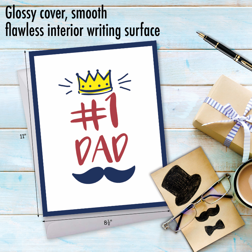 Dad Graphics - Number One: Artful Father's Day Big Card