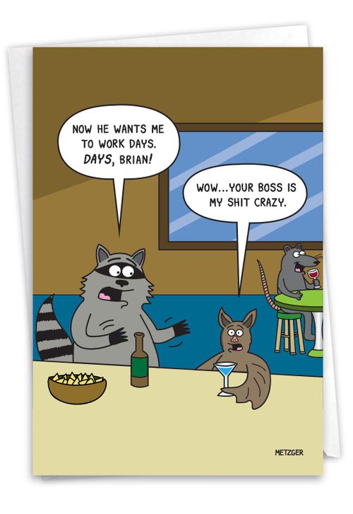 Day Work: Funny New Job Paper Card
