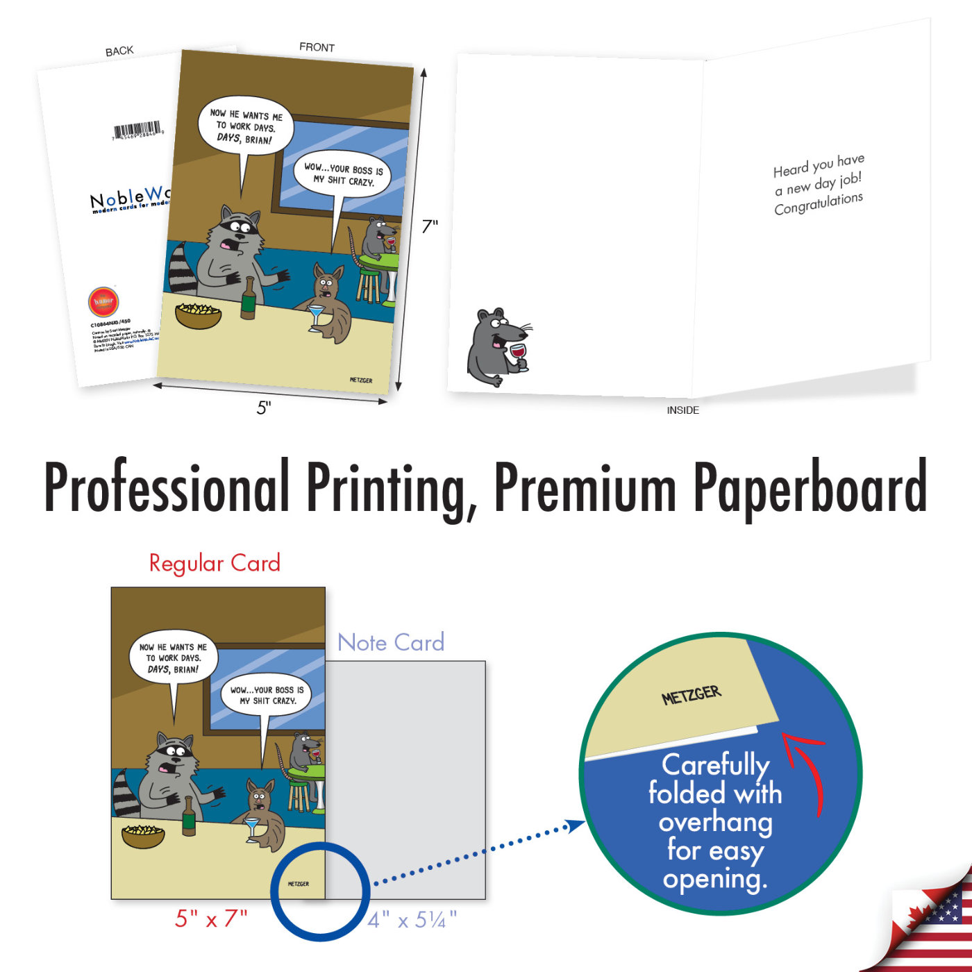 Day Work: Funny New Job Paper Card