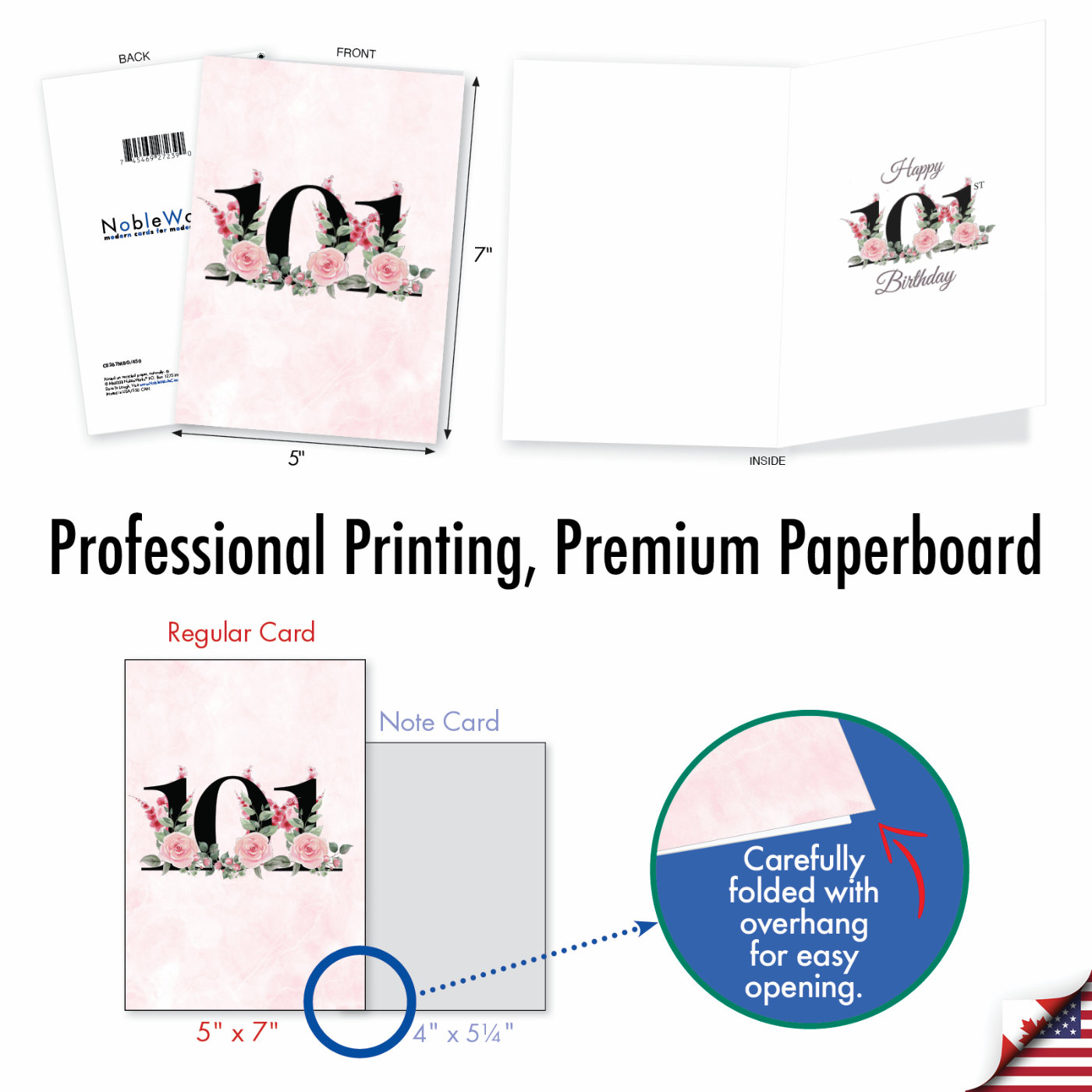 Floral Age 101: Funny Milestone Birthday Card