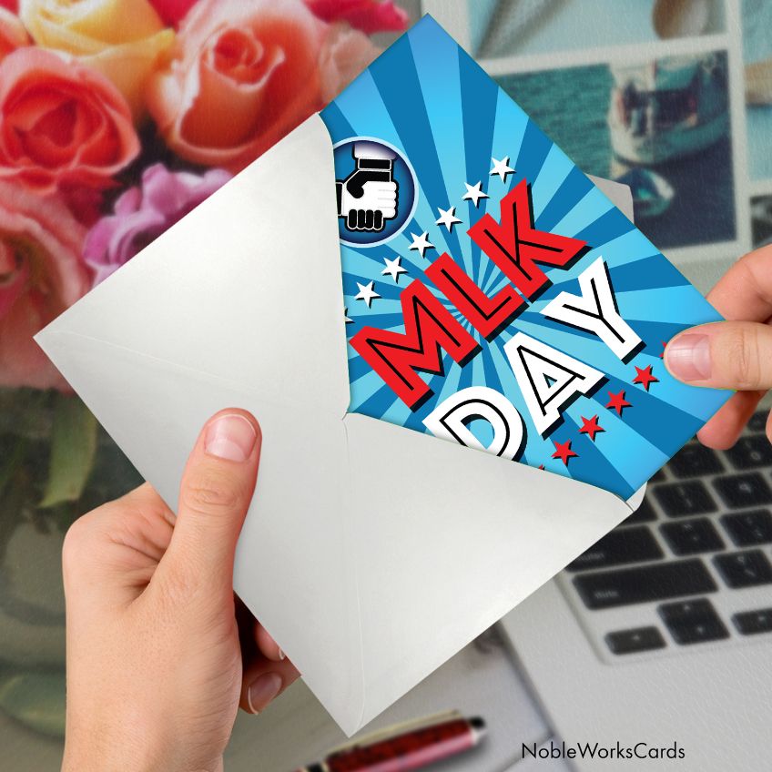 MLK Jr. Day: Beautiful Martin Luther King Jr. Day Paper Greeting Card
