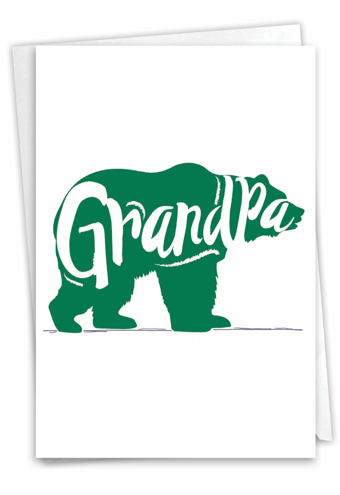 New Grandpa Bear: Stylish Congratulations Greeting Card for Men