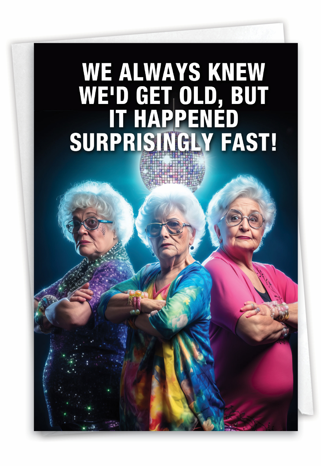 Old Fast: Funny Birthday Greeting Card for Women