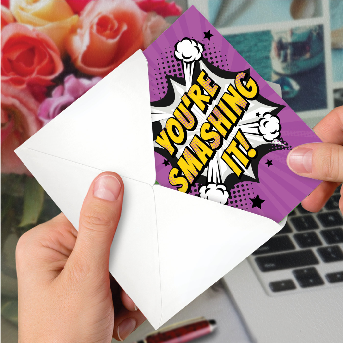 Smashing It: Funny Congratulations Greeting Card