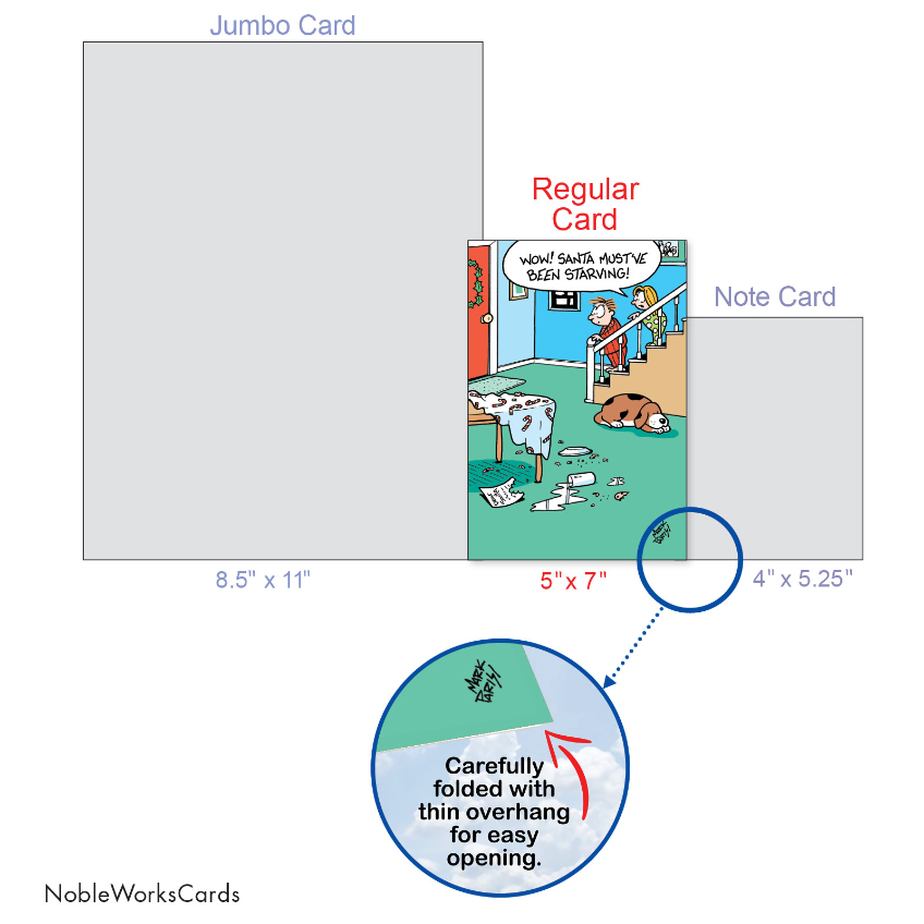 Starving Santa: Funny Merry Christmas Paper Greeting Card