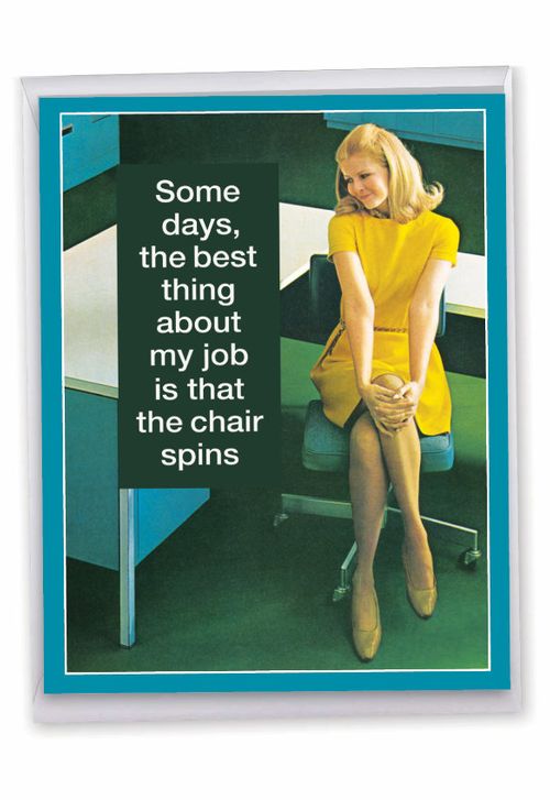 Swivel Chair: Funny Administrative Professionals Day Extra Large Paper Card