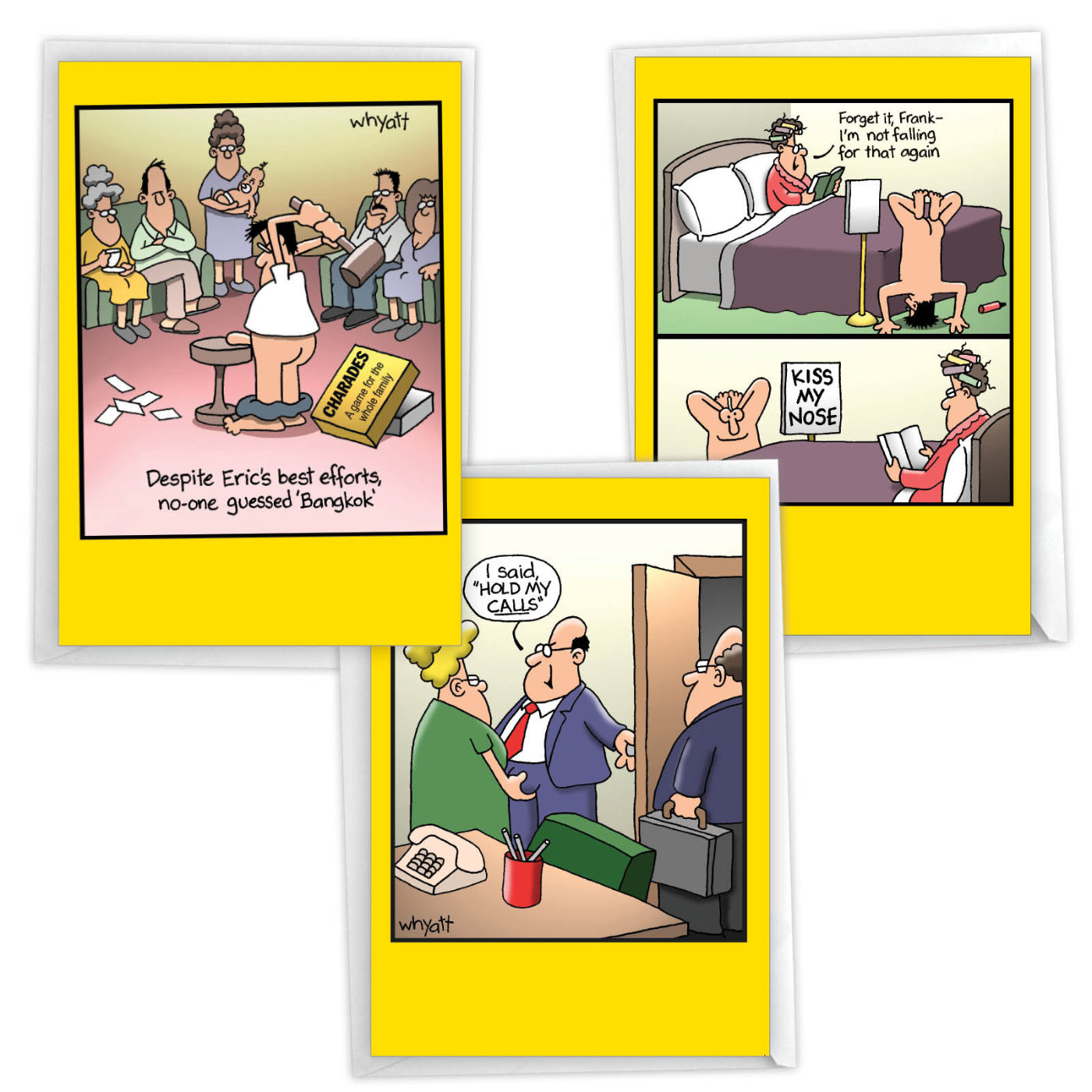 Whyatt's Have A Ball: Funny Birthday Variety Pack of 3 Cards for Men