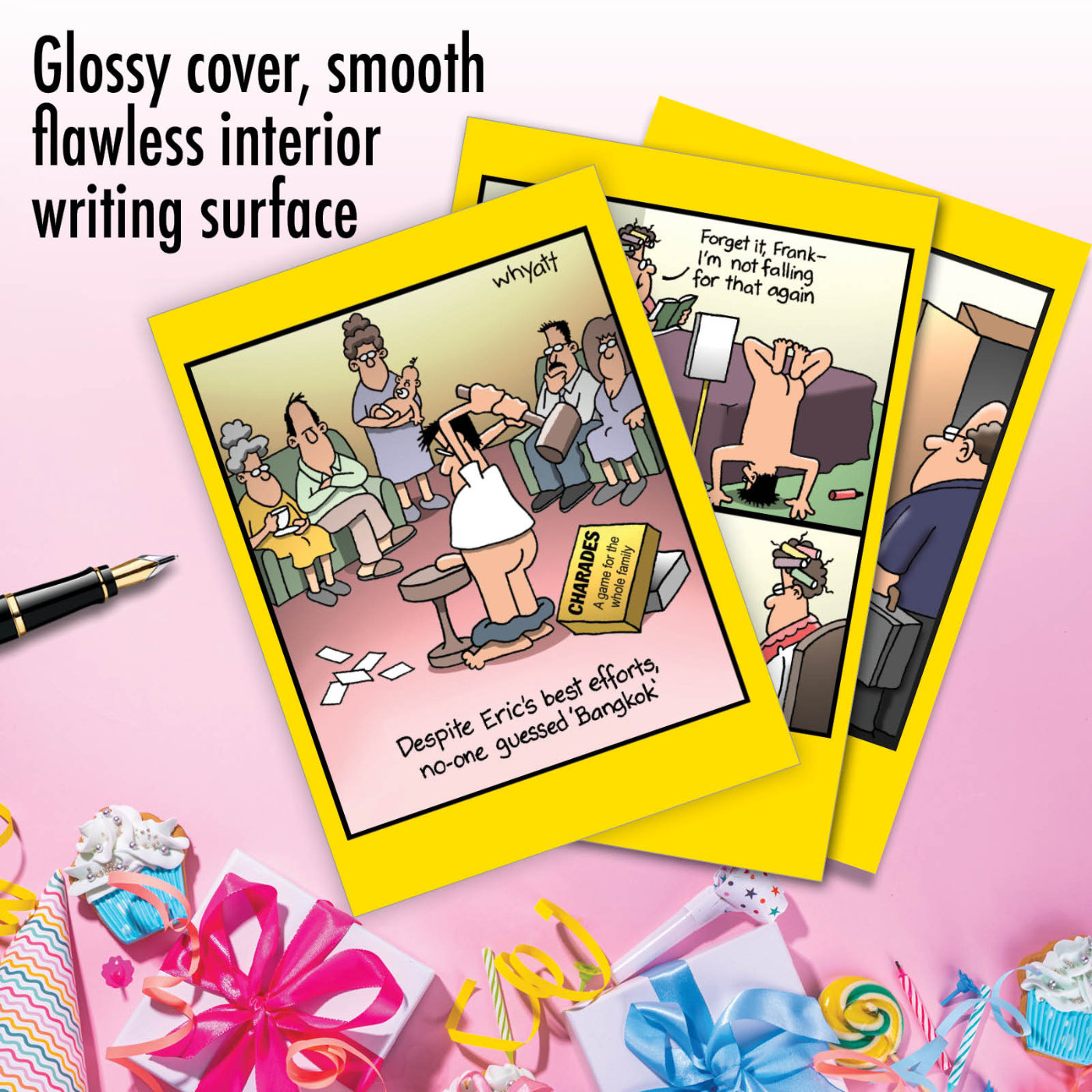 Whyatt's Have A Ball: Funny Birthday Variety Pack of 3 Cards for Men