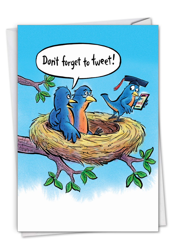 Get That Worm: Hilarious Graduation Printed Greeting Card