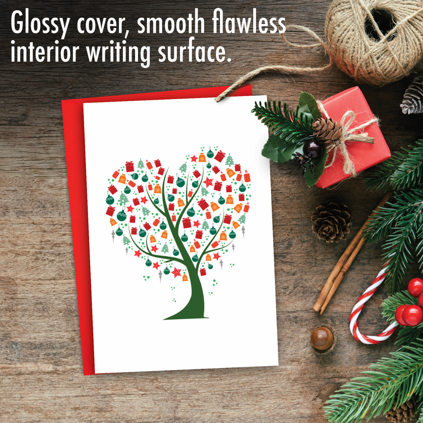 Gifted Trees: Stylish Merry Christmas Card
