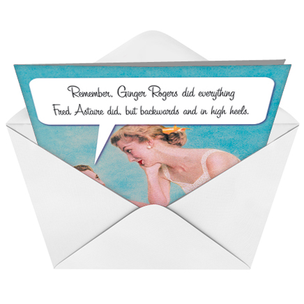 Ginger Rogers Advice Picture Birthday Mother Paper Card