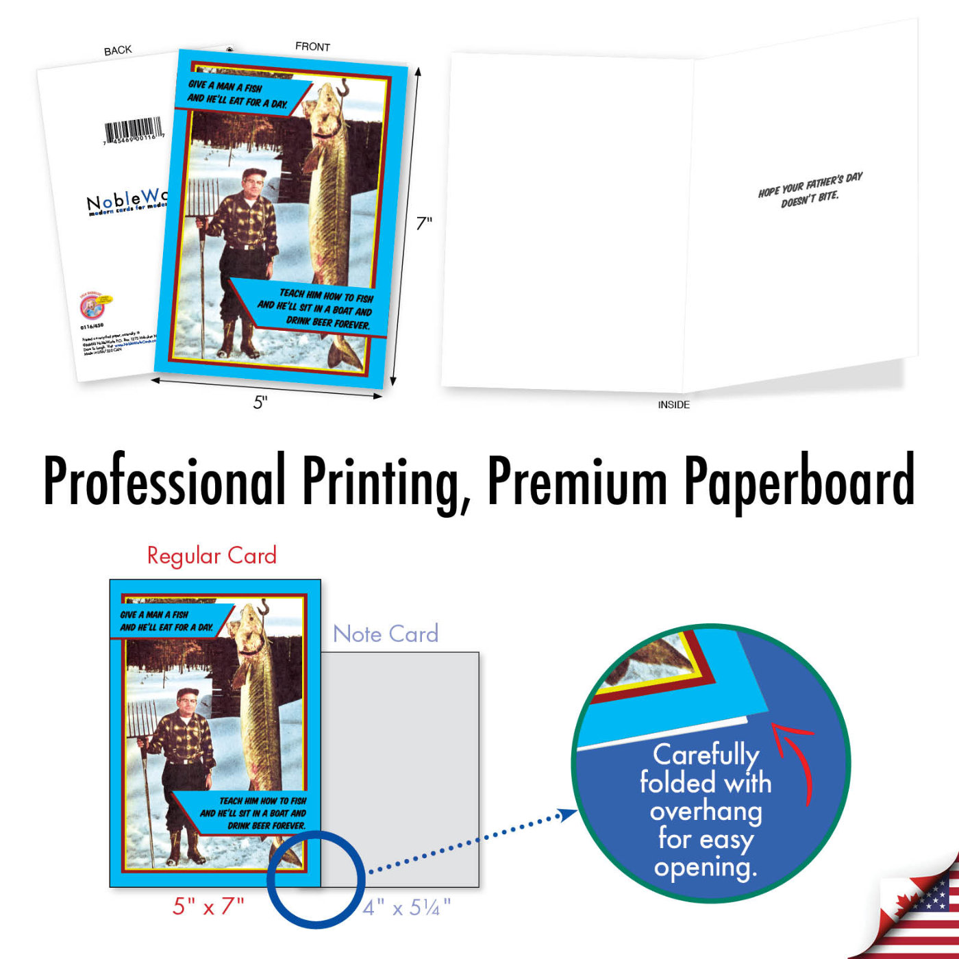 Give a Man a Fish: Funny Father's Day Greeting Card - Fish