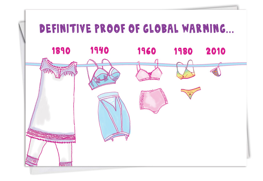 Global Warming Naughty Adult Humor Birthday Greeting Card