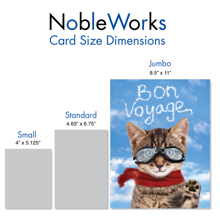 Goodbye Cat: Bon Voyage Over-sized Paper Greeting Card