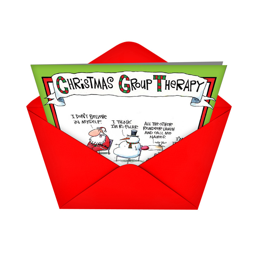 Christmas Group Therapy Funny Card