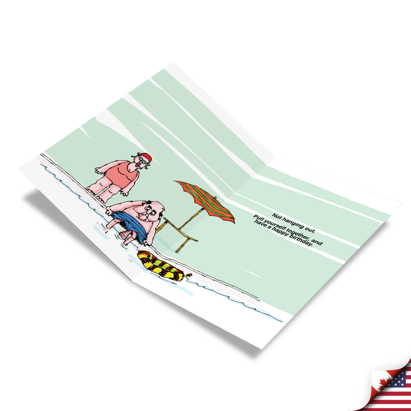 Hanging By The Pool: Funny Birthday Card